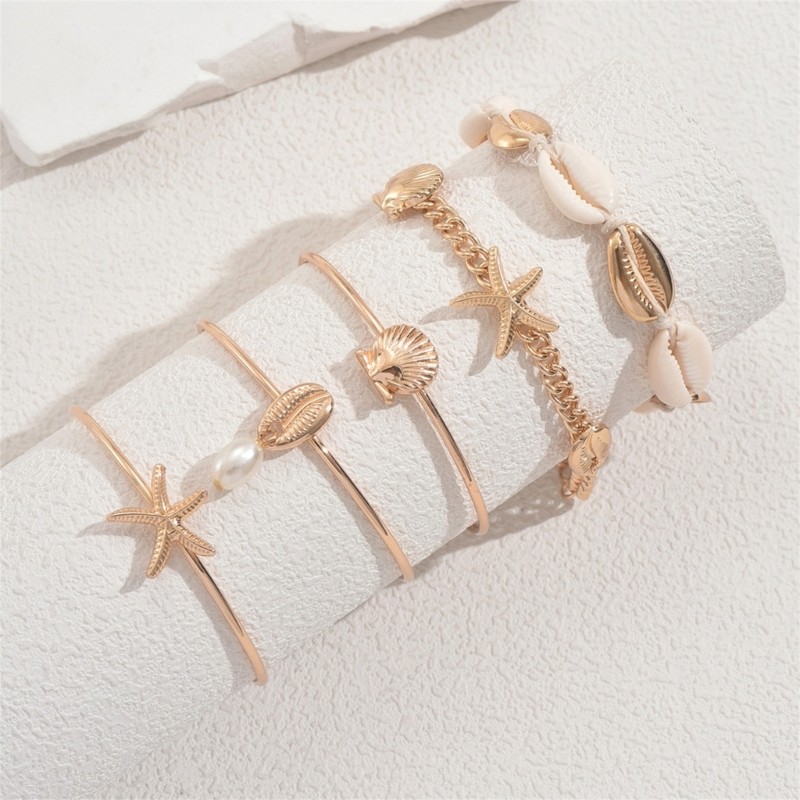 Inspired Seashells Bracelet Stackable Design Beach Wrist Jewelry Gift ...