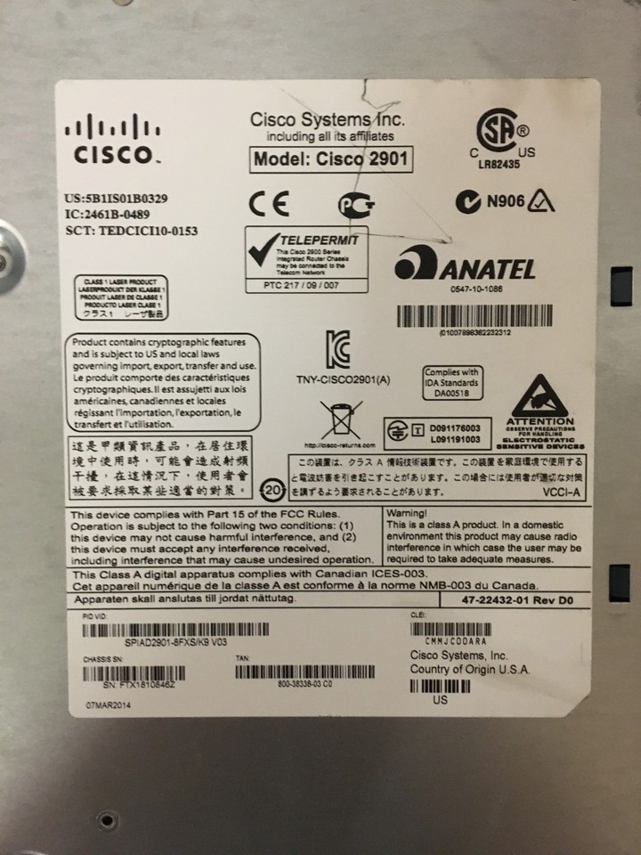 Cisco 2901 Router - Untested | eBay