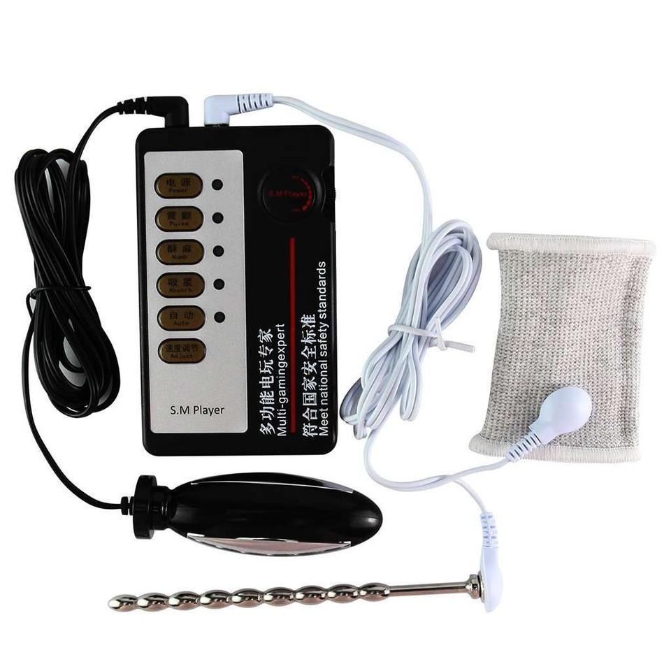 Men Electro E-Stim S-hock Male Penis Enhancer Stainless Anal Plug ...