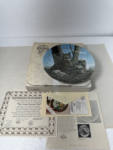 "The Great Horned Owl" Limited Edition Plate By Jim Beaudoin Edwin M ...