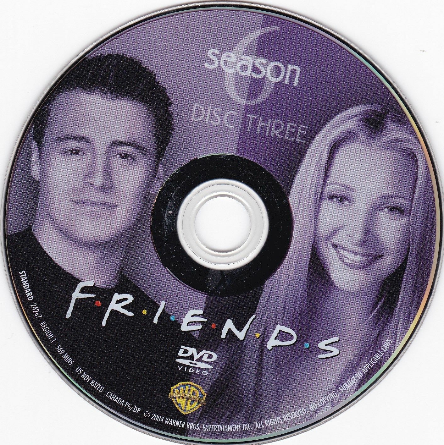 Individual Replacement Friends Season Six (DVD Disc Only) Disc # Of ...