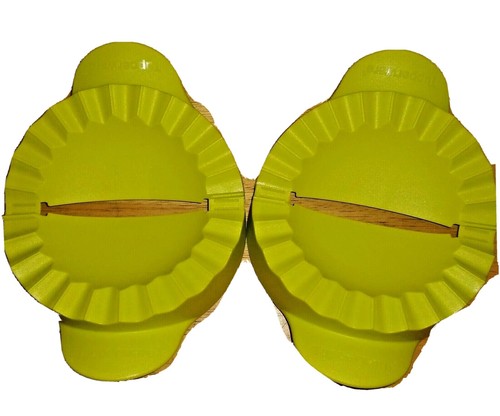 Tupperware Two Lime Green Empanada Hand Pie Tart Perogi Calzone Maker ...