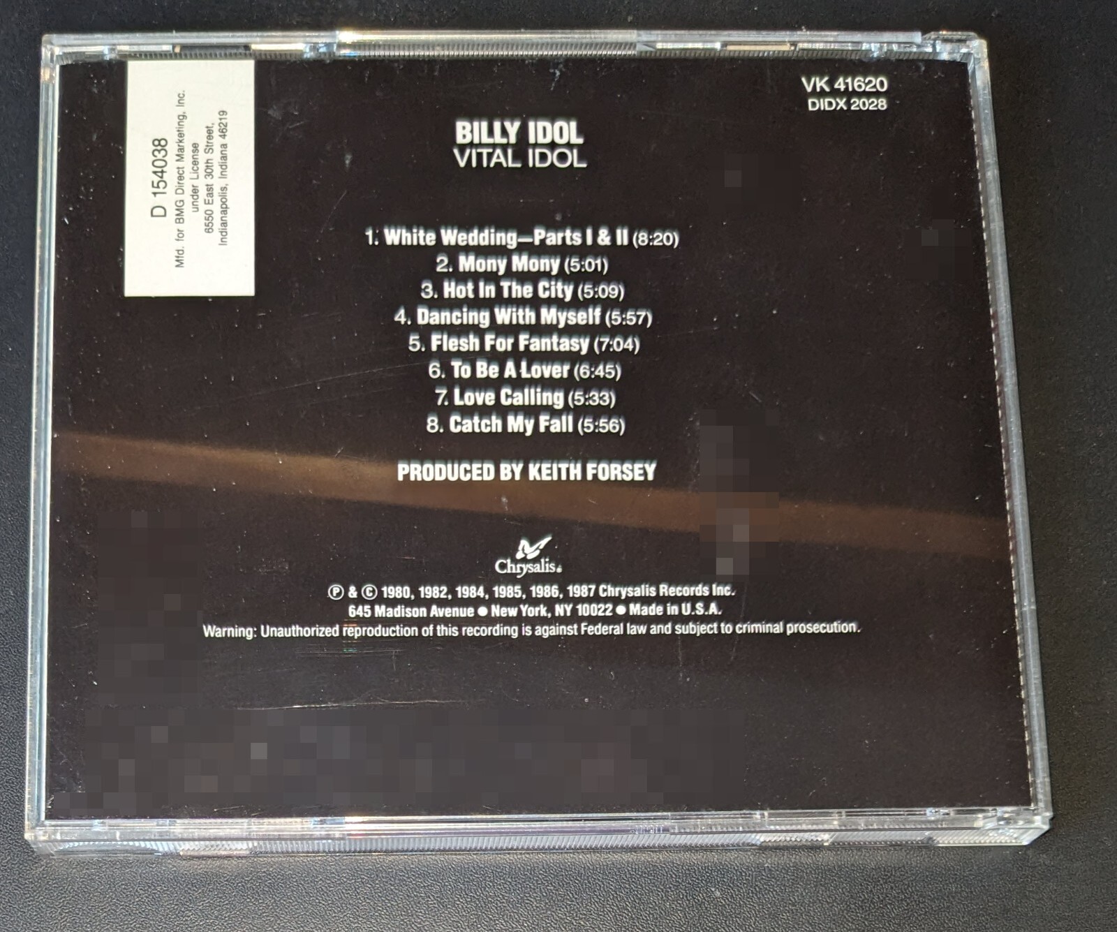 BILLY IDOL - VITAL IDOL CD | eBay