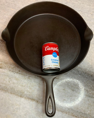 EXTRA LARGE/GIANT 13" Antique Cast Iron Skillet/Pan Favorite Piqua Ware ...