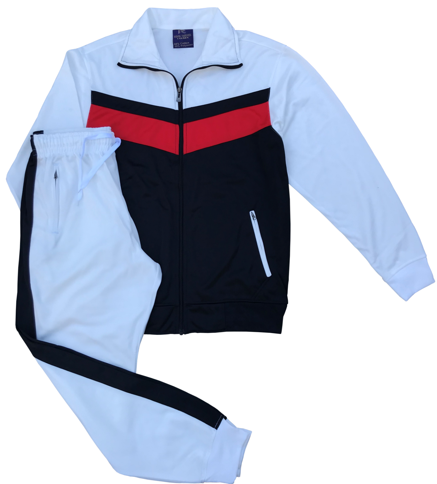 Men's Flex 2-Piece Full Tracksuit Jogging GYM Track Jacket Track Pants ...