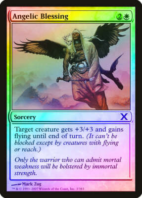 Angelic Blessing FOIL 10th Edition PLD White Common MAGIC MTG CARD ...