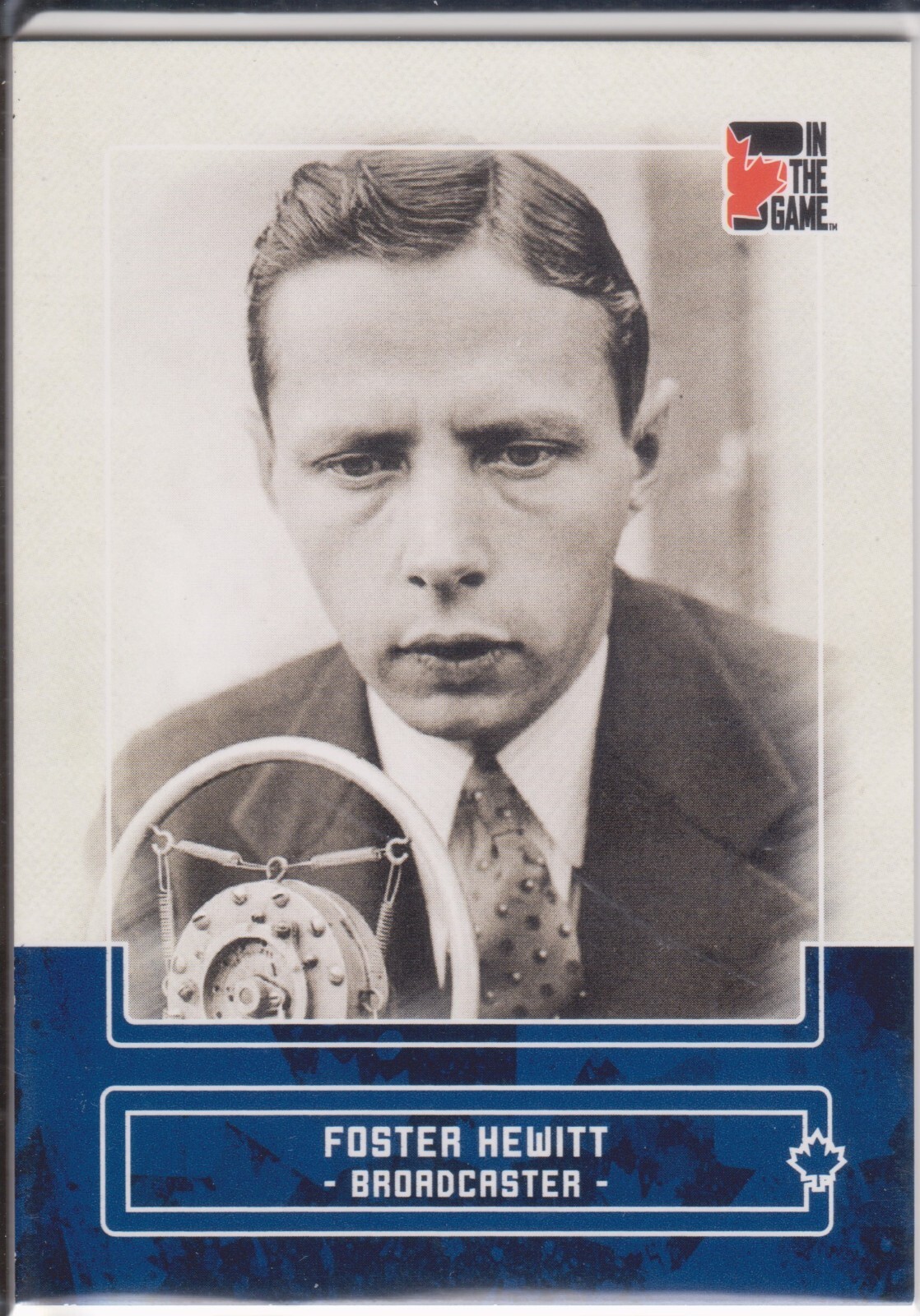 #28 FOSTER HEWITT ITG 2011 "In The Game" Sapphire 1 of 50 Hockey Night ...