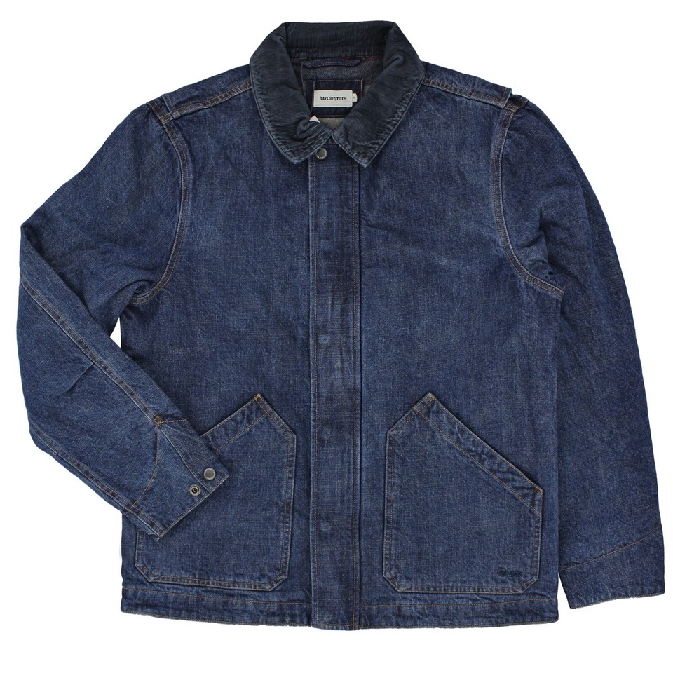 Taylor Stitch Men's Workhorse Denim Jacket 100% Cotton Lined Collared ...