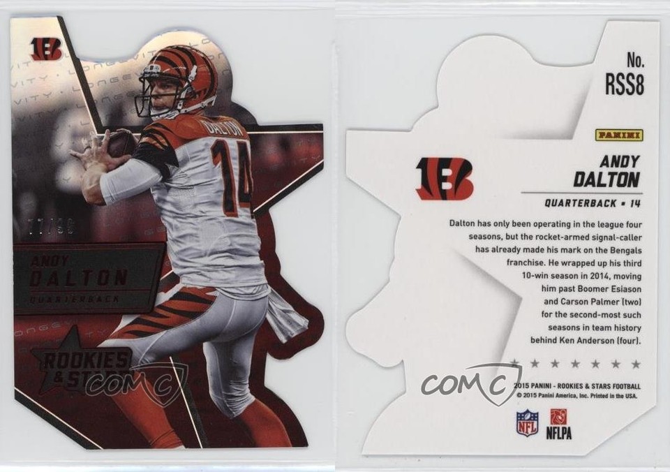 2015 Panini Rookies & Stars Die-Cut Longevity Red /99 Andy Dalton #RSS8 ...