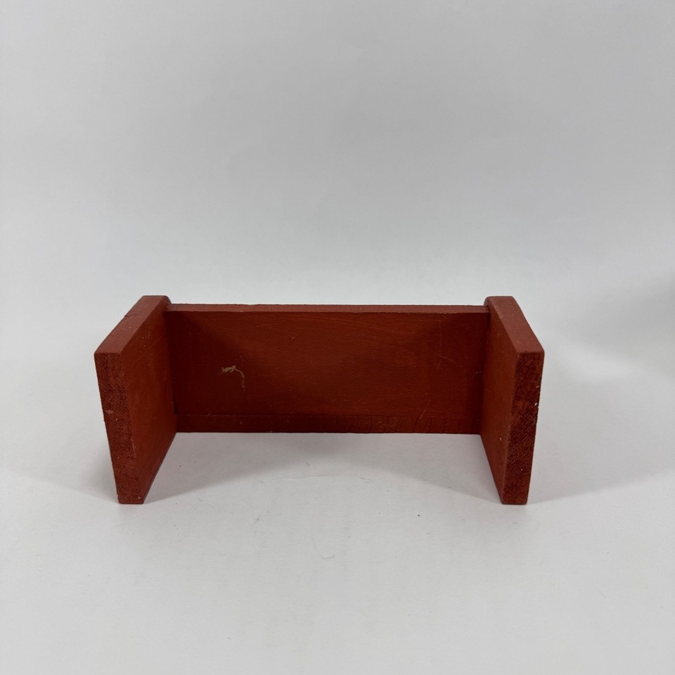 Vintage Doll Bench Table Wood Handmade Miniature Chair Dollhouse ...
