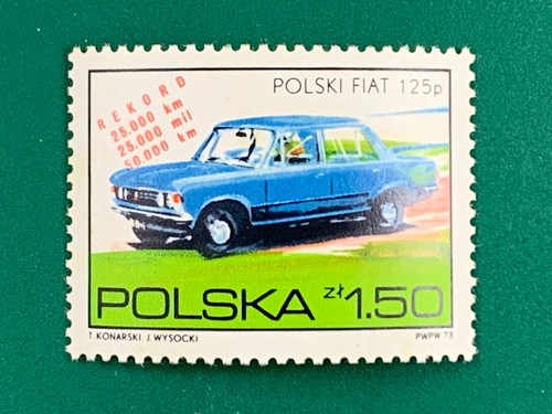 Polski Fiat 125p Polska 1.50 zt Poland Single Stamp | eBay