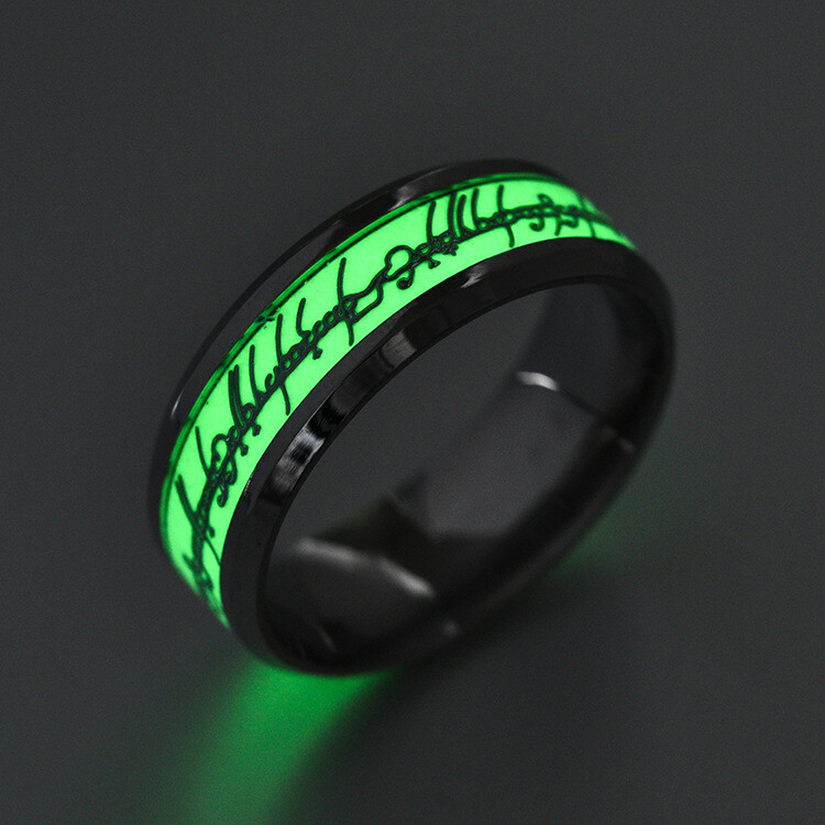 New EDC Fidget Fashion Luminous Fluorescent Ring Devil's Ring Metal ...