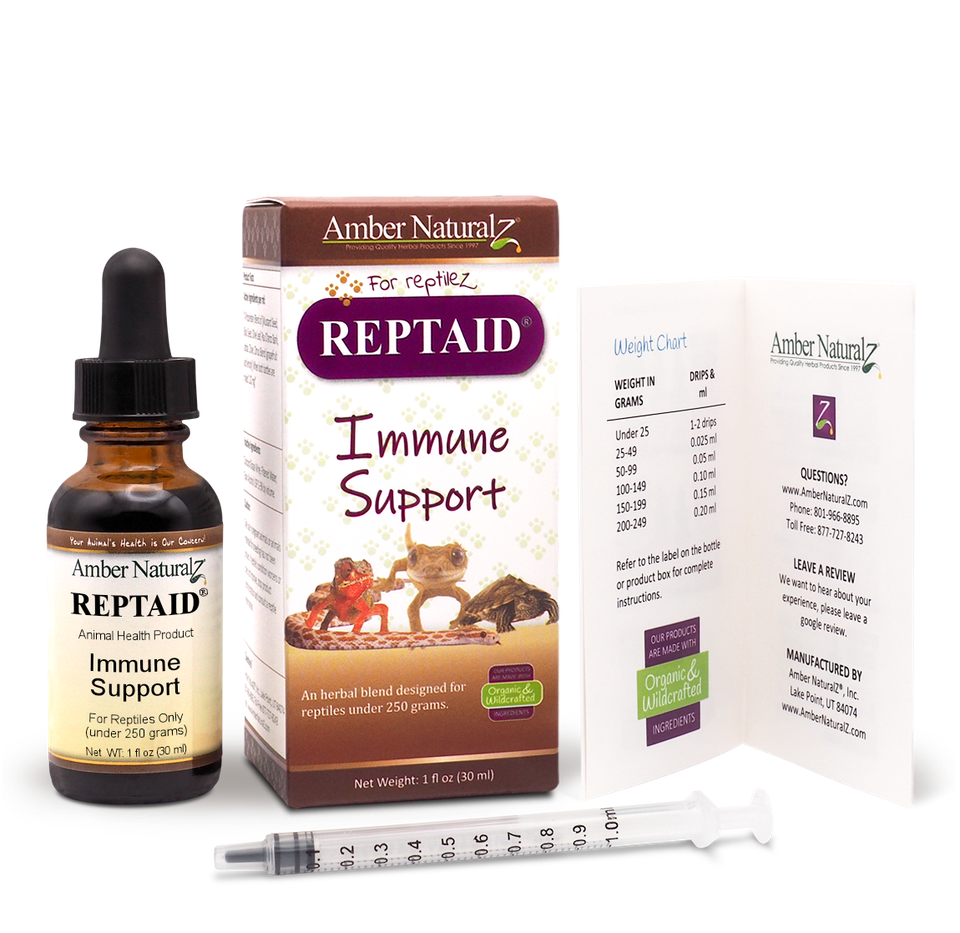 Amber Naturalz Reptaid & Reptaid XL - Natural Organic Reptile Immune ...