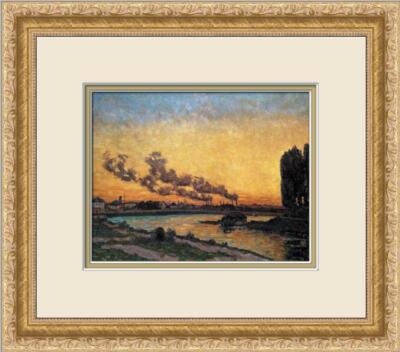 Armand Guillaumin Sunset at Ivry Museum Print Newly Custom Framed | eBay