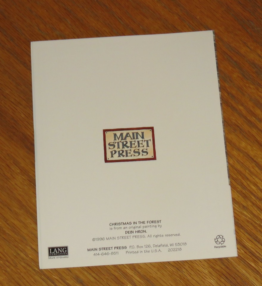 Debi Hron Art Christmas in the Forest - Vintage Lang Main Street Press ...