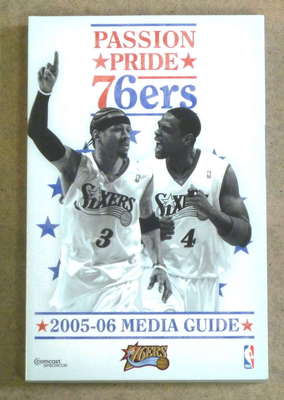 PHILADELPHIA 76ERS NBA BASKETBALL MEDIA GUIDE - 2005 2006 - NEAR MINT ...