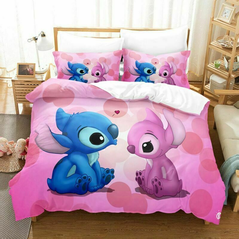3D Disney Home Lilo and Stitch Duvet Cover Set Single Bedroom Decor ...