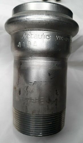 Victaulic Vic-Press 2" Male Thread Adapter 316 Stainless Steel, Sch10S ...