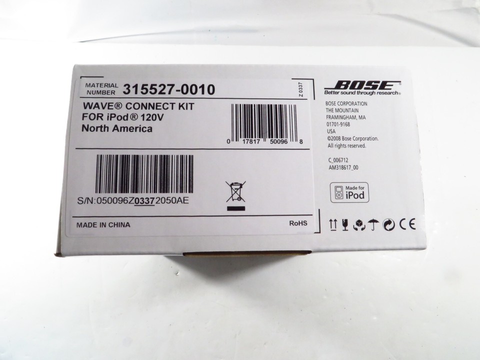 NEW SEALED BOX BOSE Wave Connect Kit For iPod Docking Station 315527 ...
