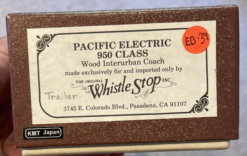 Whistle Stop Brass Pacific Electric 950 Class Wood Interurban Coach HO ...