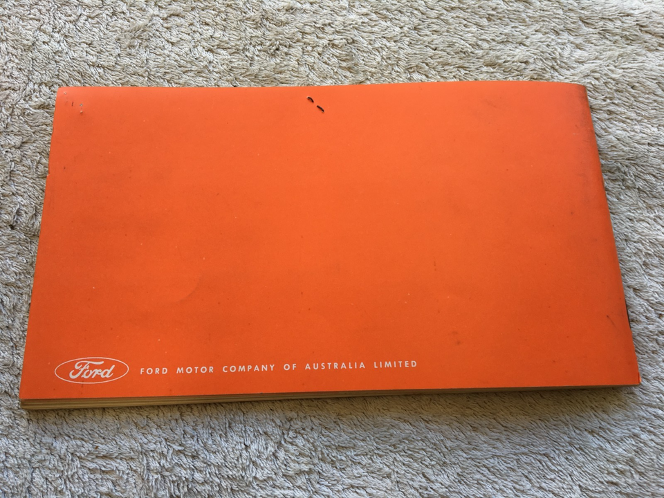 VINTAGE MOTOR VEHICLE CAR USER MANUAL FORD FALCON & FAIRMONT ORIGINAL ...