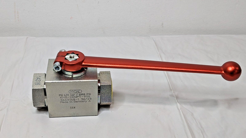 Hydac Hydraulic Ball Valve 3/4" Pipe 420 Bar 6000 PSI KHB-20NPT-1114 ...