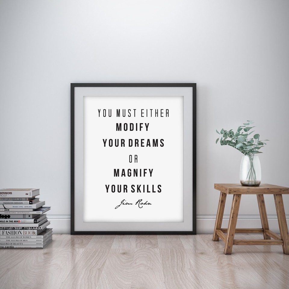 Jim Rohn Inspirational Wall Art Print Motivational Quote Poster Decor ...