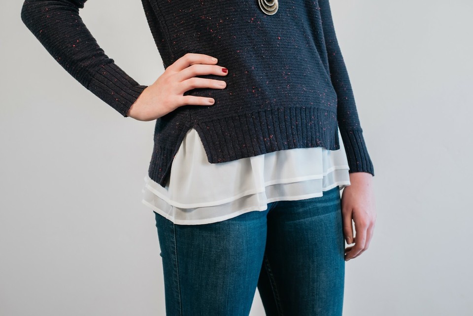 Chiffon Bottom Tank Top Extender | Ruffle, shirt, sweater, blouse ...