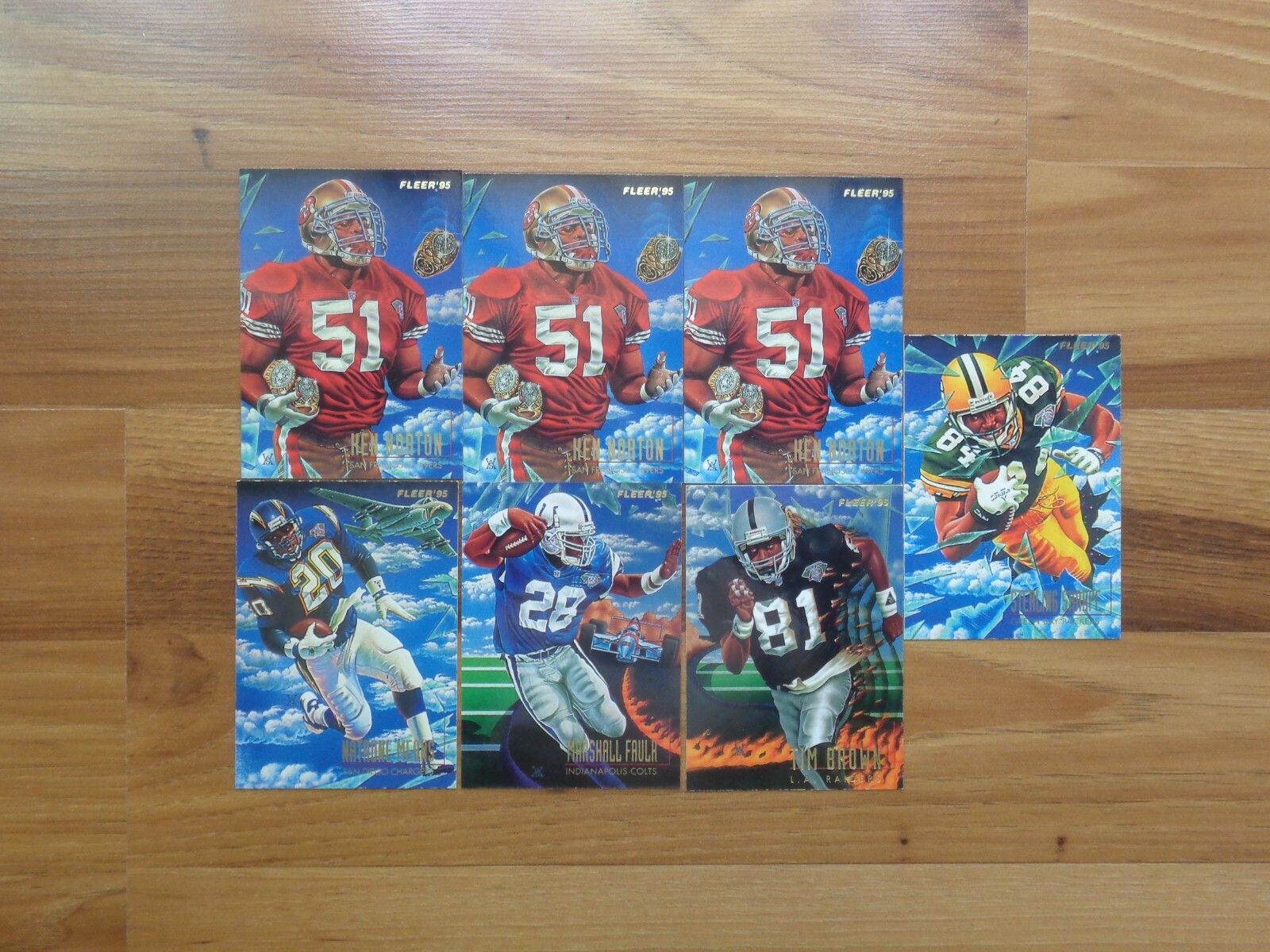 Fleer '95-NFL Sports Card-Inserts 7 Card Lot Football | eBay