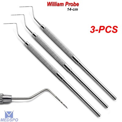 Periodontal William Probe Tooth Pocket Depth Measuring Dental ...