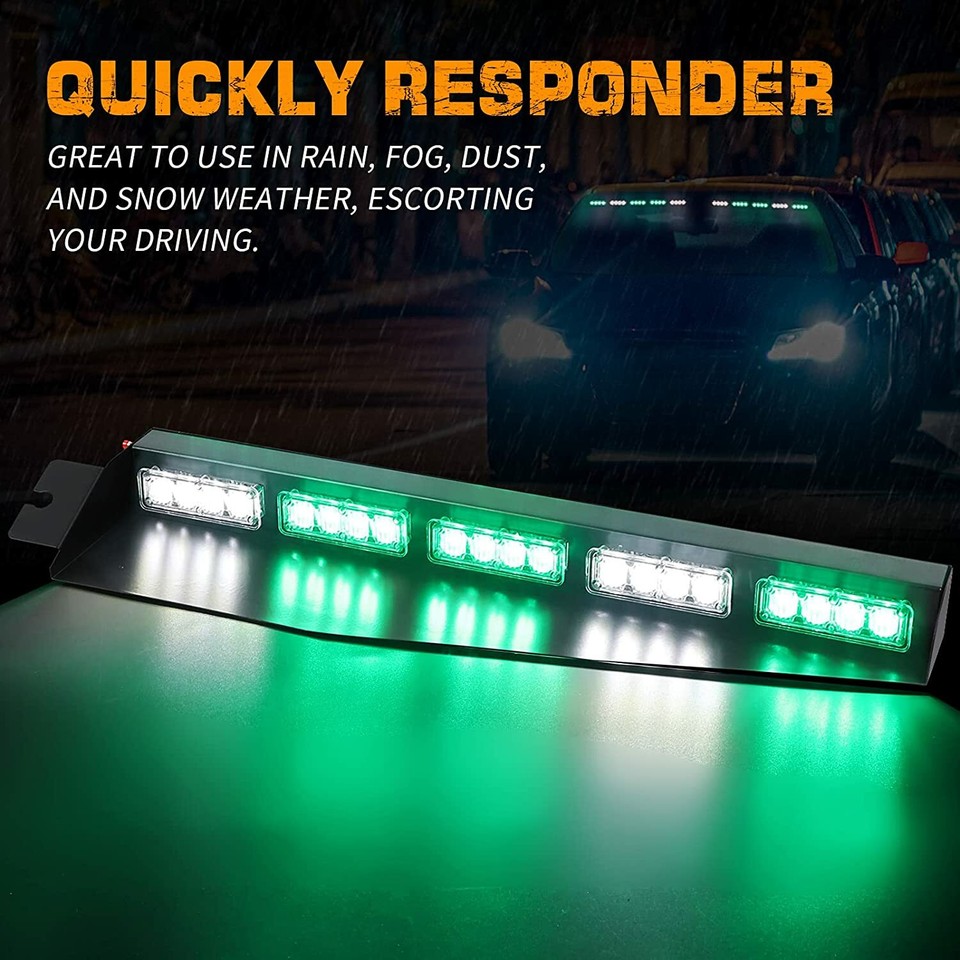 40 LED Visor Strobe Light Bar Emergency Warning Flash Lights Takedown ...