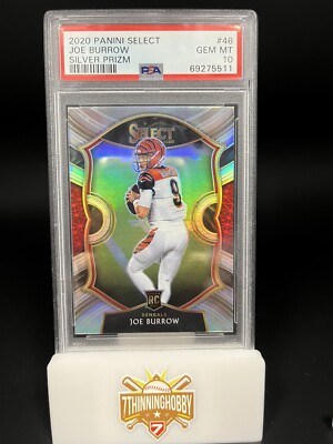 2020 Joe Burrow Select Silver Prizm Refractor Concourse Rookie #46 PSA ...