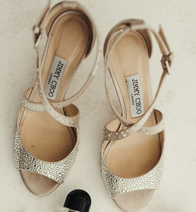 Jimmy Choo Emily Crystal-Embellished Satin Sandals | eBay