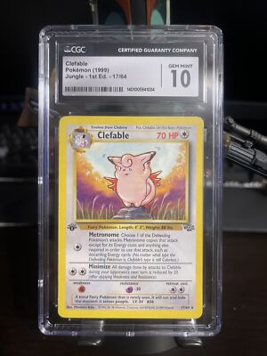Clefable Pokemon Jungle 1st Edition Non Holo Clefable 17/64 | eBay