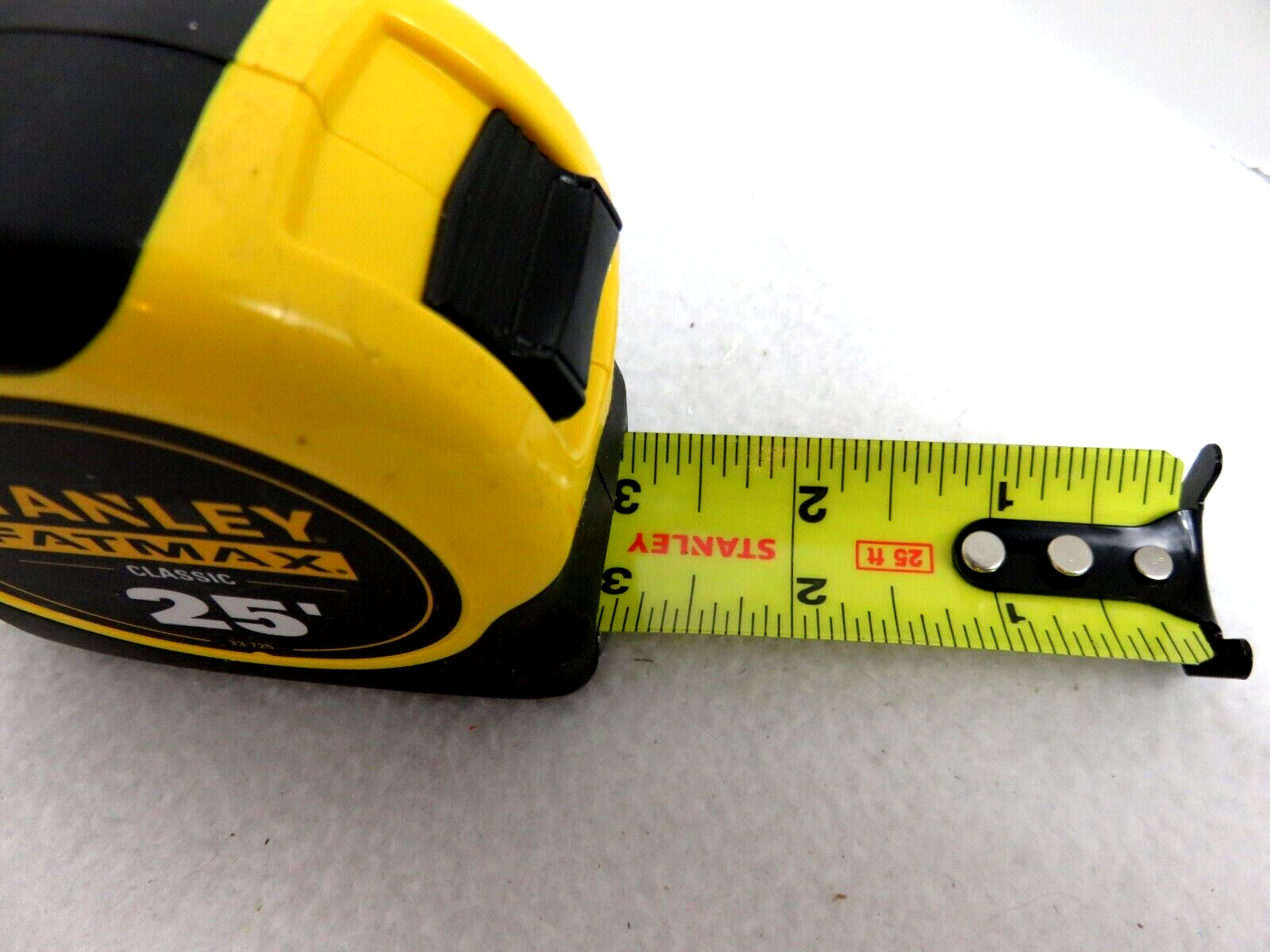 Stanley 25' Tape Measure, Black /Yellow FATMAX 10x Blade Life. Made in ...