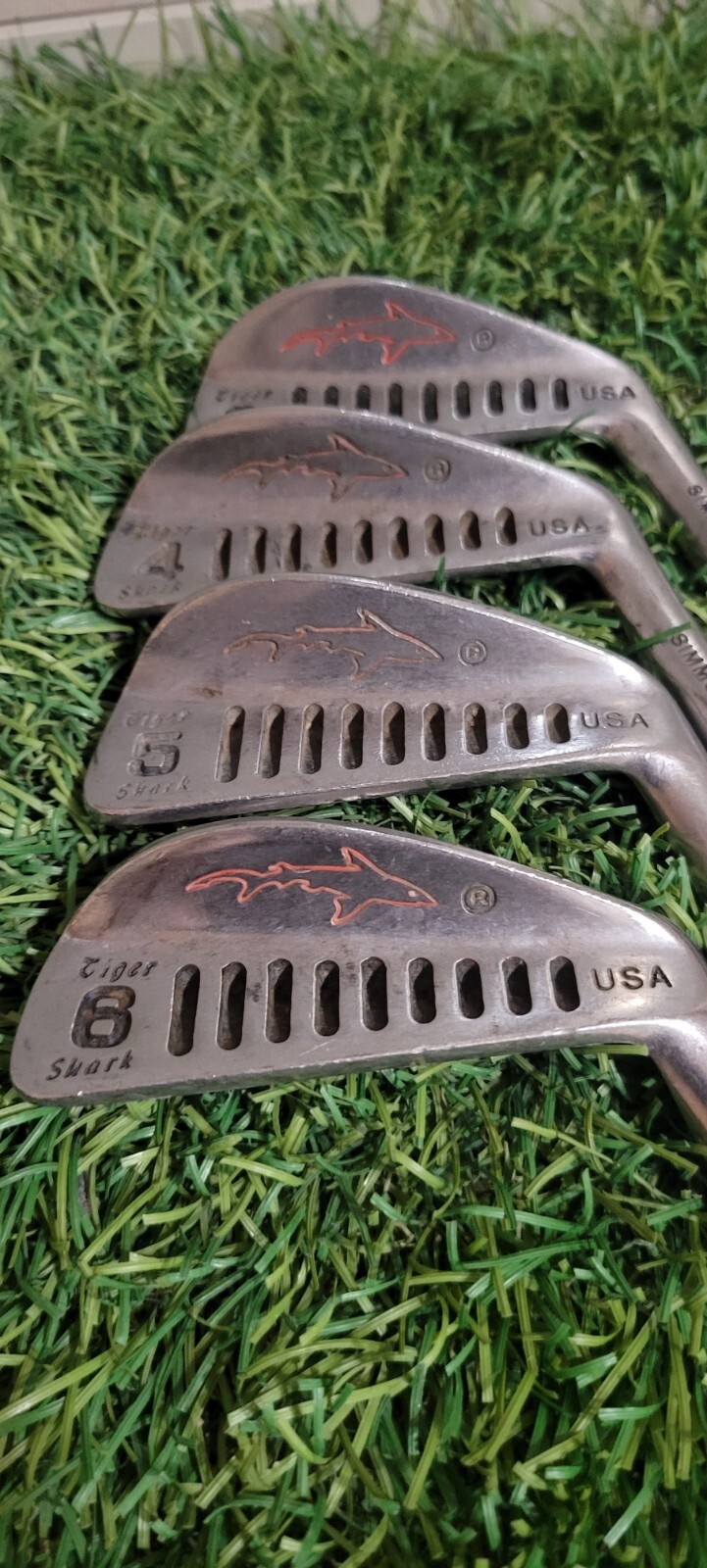 Pat Simmons Tiger Shark Irons Set (3-SW) Regular Steel Shafts good ...