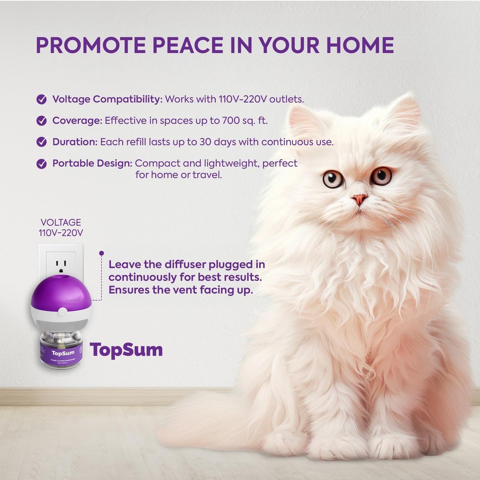 Cat Pheromones Calming Diffuser: Premium Pheromone Diffuser for Cats ...