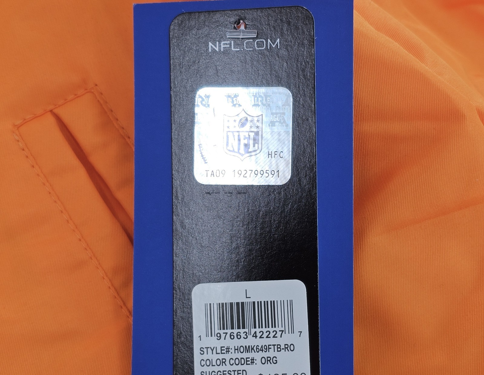 Ultra Game Tampa Bay Buccaneers NFL Creamsicle Satin Jacket Mens LARGE ...