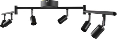 6 Way Ceiling Spotlight GU10 Base Socket, Track Lighting Kit Rotatable ...