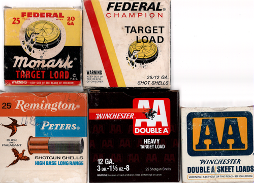 LOT 5 SHOT SHELL BOXES EMPTY FEDERAL WINCHESTER REMINGTON 12GA 20GA | eBay