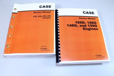 Case 430 530 470 570 Tractor Service Manual Set 188D 188G 148G 159G ...