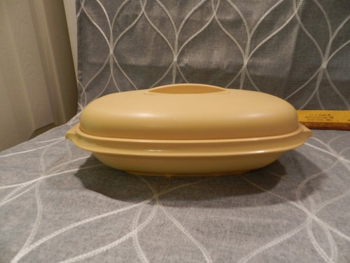 Vintage Tupperware Microwave Vegetable Steamer 2 Piece Harvest Gold | eBay