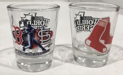 Set Of 2 Boston Red Sox MLB Baseball 2013 World Series Shot Glasses ...