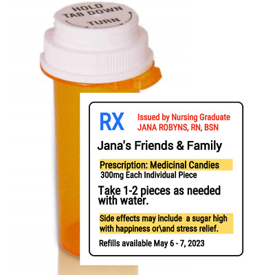 20 2"x2" Nursing Graduation Party Favor Labels Prescription Sticker ...