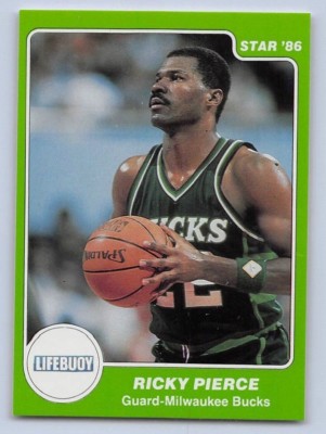 1986 RICKY PIERCE - STAR - Lifebuoy Basketball Card - # 11 - MILWAUKEE ...