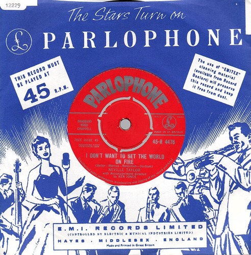 NEVILLE TAYLOR SINGLE PARLOPHONE " I DON'T WANT TO SET THE WORLD " [UK ...