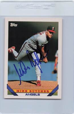 1993 Topps #104 Mike Butcher Angels Signed Auto *G5661 | eBay