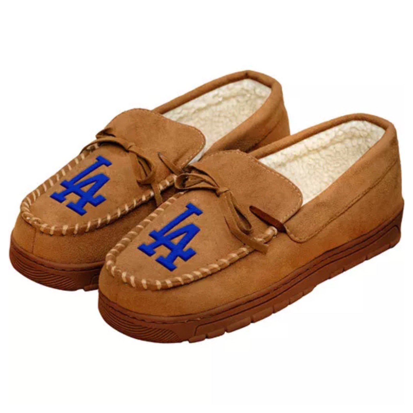 NFL,MLB ,NBA Team Tan Moccasin Hard Rubber Sole Men's Slippers | eBay