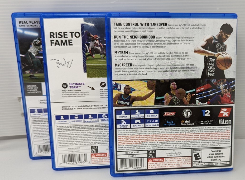 Sony PlayStation PS4 Game Lot Bundle NBA 2K19 Madden 19 21 | eBay