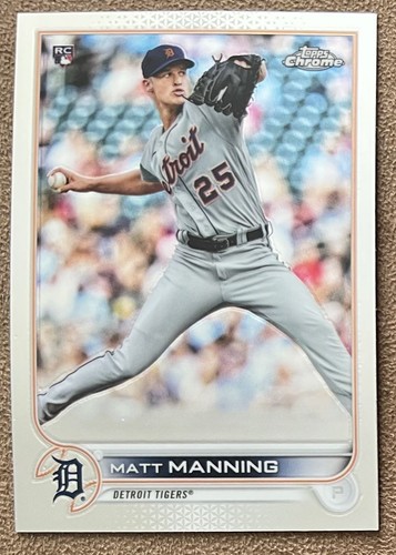 2022 Topps Chrome Matt Manning Rookie Detroit Tigers #57 MLB Baseball ...